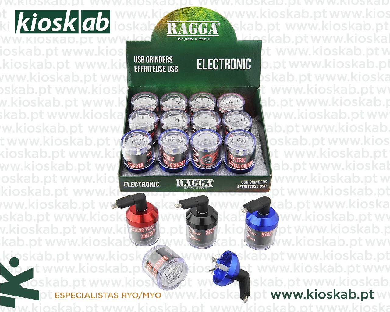 Ragga Grinder Metálico USB | Kiosk AB