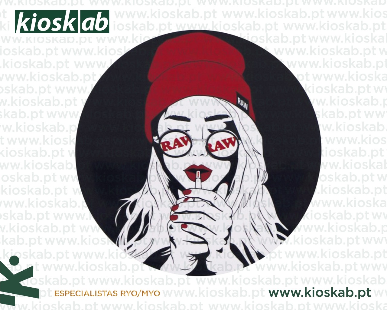 Raw Sticker Art Deco Girl | Kiosk AB