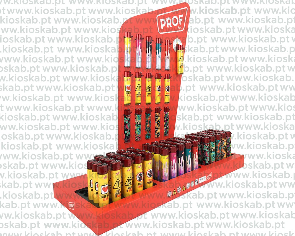 Prof Display Isqueiros Round Flint | Kiosk AB